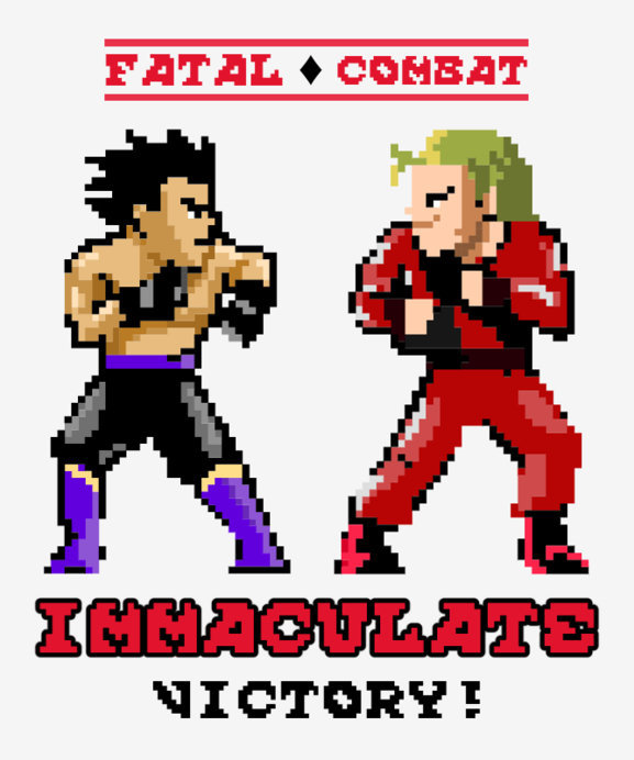 Placeit - Retrogaming-Themed T-Shirt Design Template with Two 8-bit ...