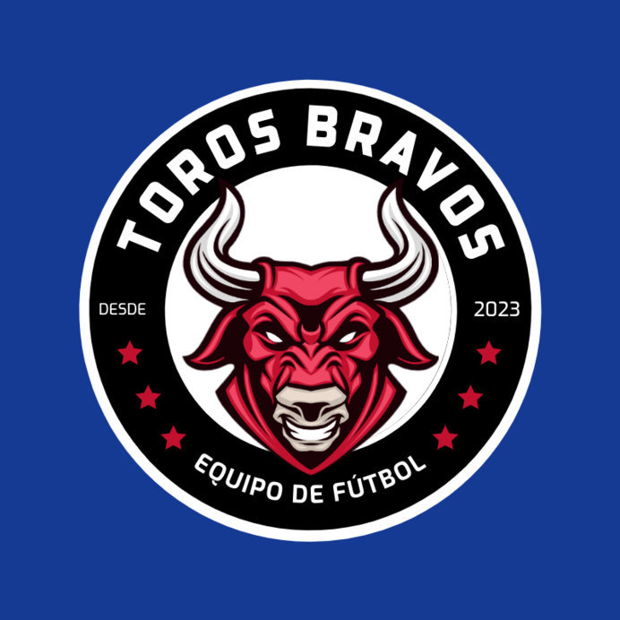 Placeit - Soccer Team Logo Template Featuring an Aggressive Bull Graphic