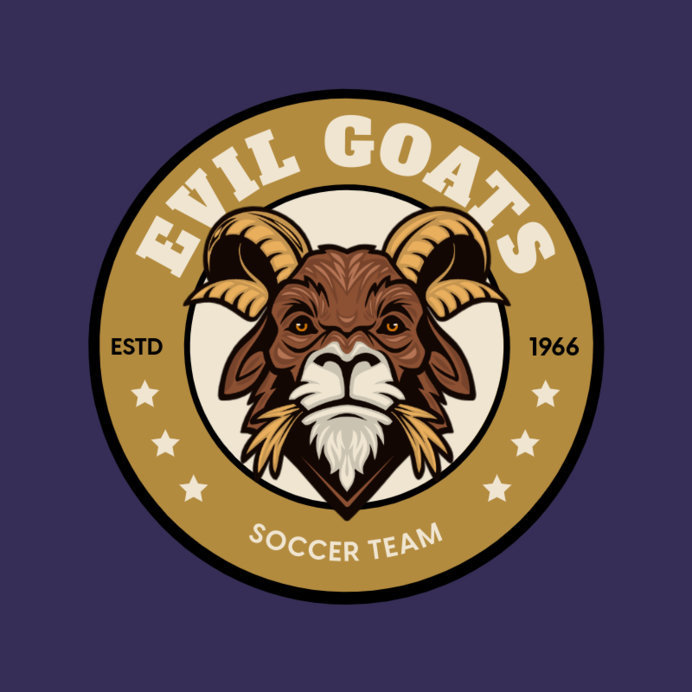 Placeit - Soccer Team Logo Template with an Illustrated Goat