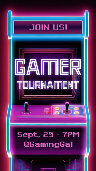 Placeit - AI-Generated Instagram Story Creator for a Gamer Tournament