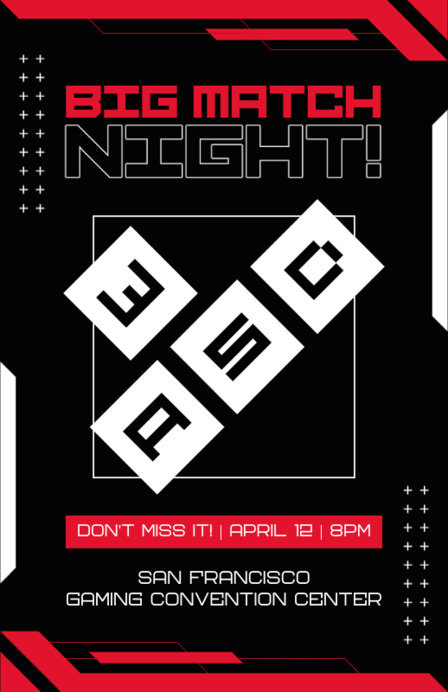 Placeit - Big Match Flyer Template Featuring a Gaming Tournament Event Ad