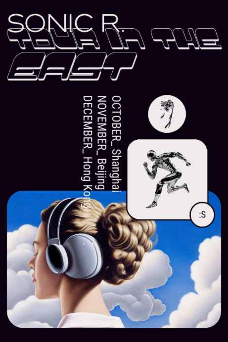 Placeit - Y2K Poster Design Maker With a Metallic Style for a Musician ...