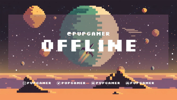 Placeit - Offline Banner Maker Featuring an 8-Bit Aesthetic for Twitch ...