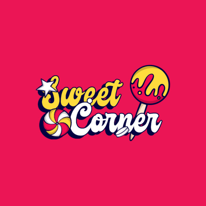 Placeit - Logo Template for a Candy Store Featuring a Colorful Layout