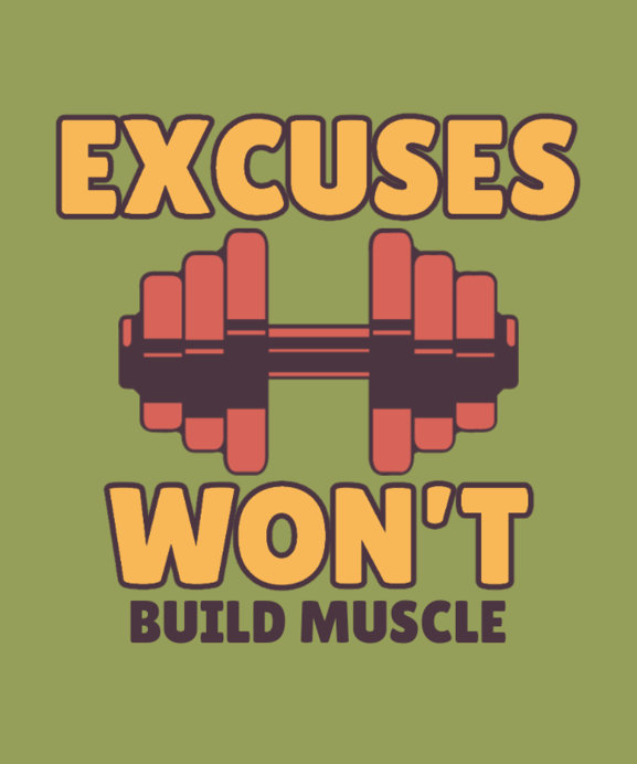 Placeit - T-Shirt Design Creator Featuring a Dumbbell Graphic and a ...