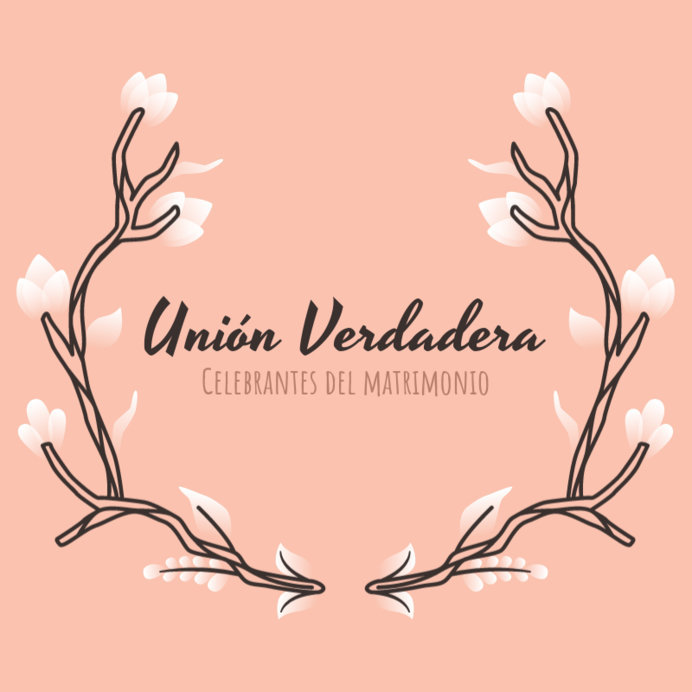 Placeit - Floral-Themed Logo Creator for Wedding Officiant Services