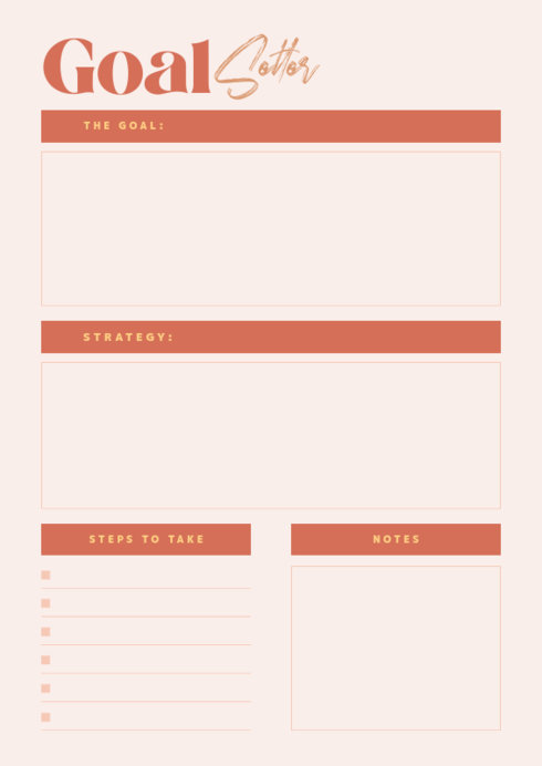 Placeit - Planner Design Generator for a Goal-Setter Agenda