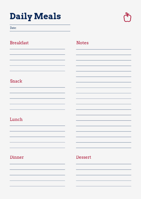Placeit - Nutritional Planner Design Creator for a Meals Program