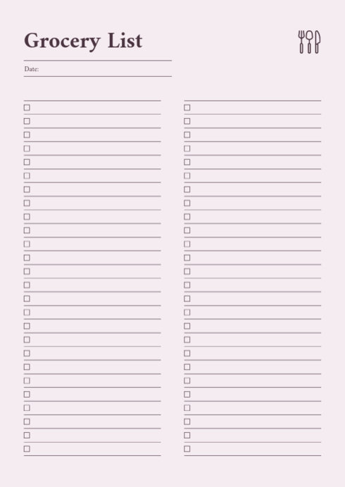 Placeit - Planner Design Generator Featuring a Grocery List Theme