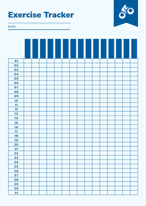 Placeit - Planner Design Template for a Monthly Exercise Tracker