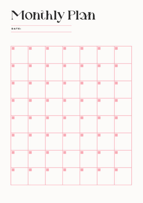 Placeit - Planner Design Generator for a Monthly Schedule