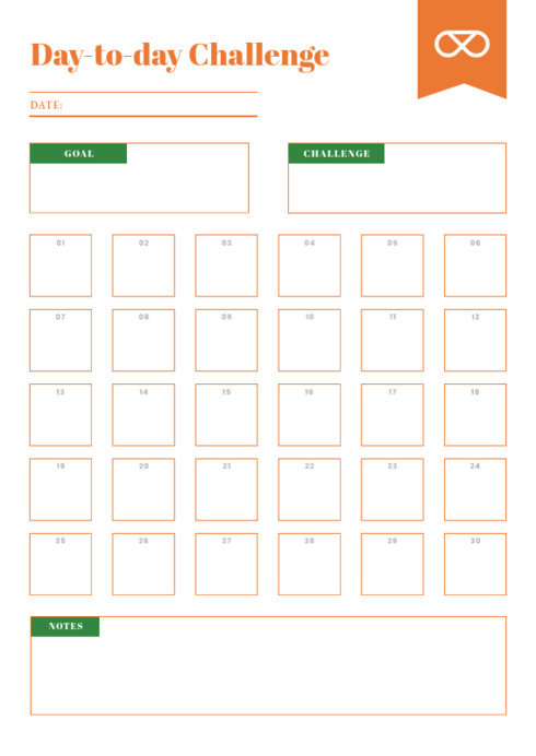 Placeit - Planner Design Generator for a 30-Day Workout Challenge