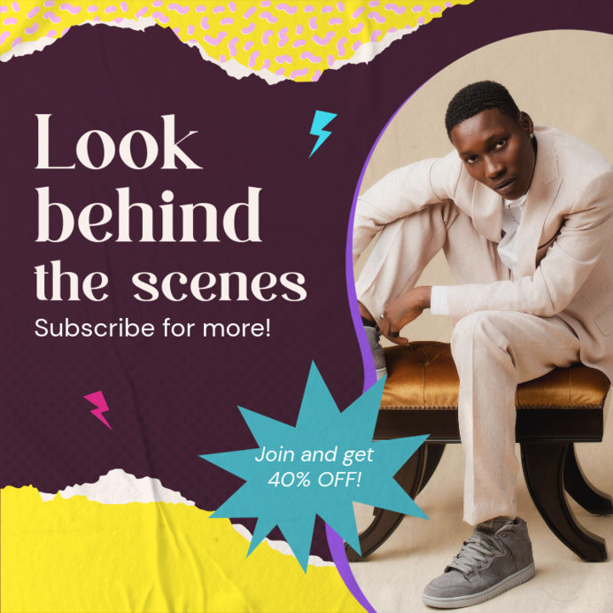 Placeit - Instagram Post Template with a Behind-the-Scenes Exclusive ...