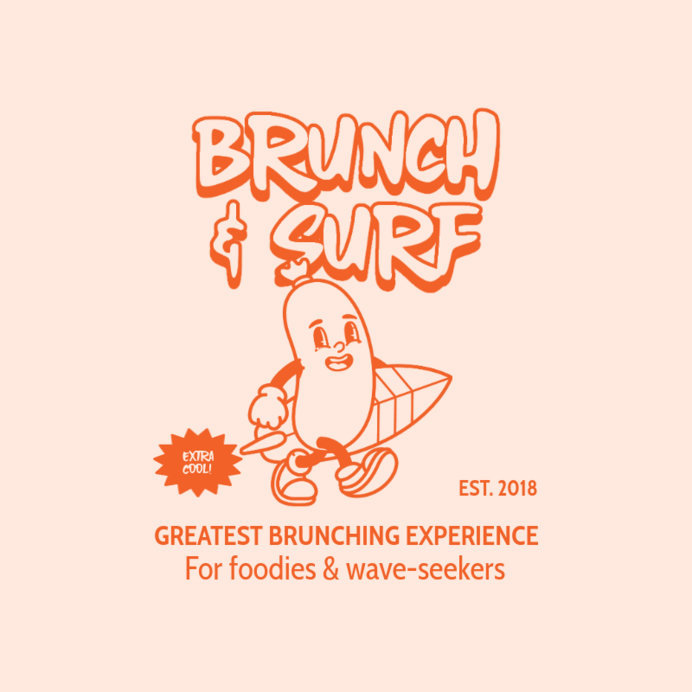 Placeit - Brunch Restaurant Logo Maker Featuring a Retro Aesthetic