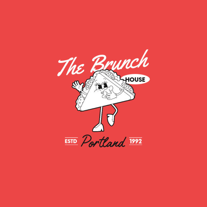 Placeit - Logo Template for a Brunch Restaurant Featuring a Cartoonish ...
