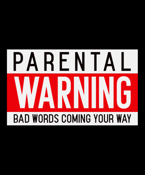Placeit - T-Shirt Design Maker Featuring a Parental Warning Quote