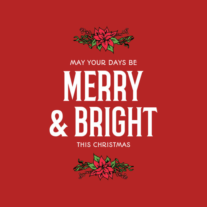 Placeit - Christmas Social Media Post Maker with Poinsettia Graphics