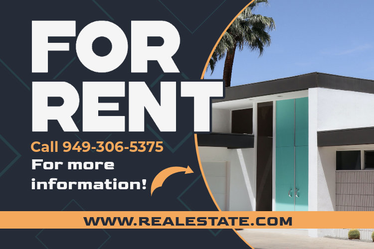 Placeit - Yard Sign Creator Featuring an Ad for House Rentals