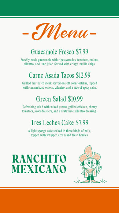 Placeit - Menu Design Template for a Tex-Mex Restaurant with a ...