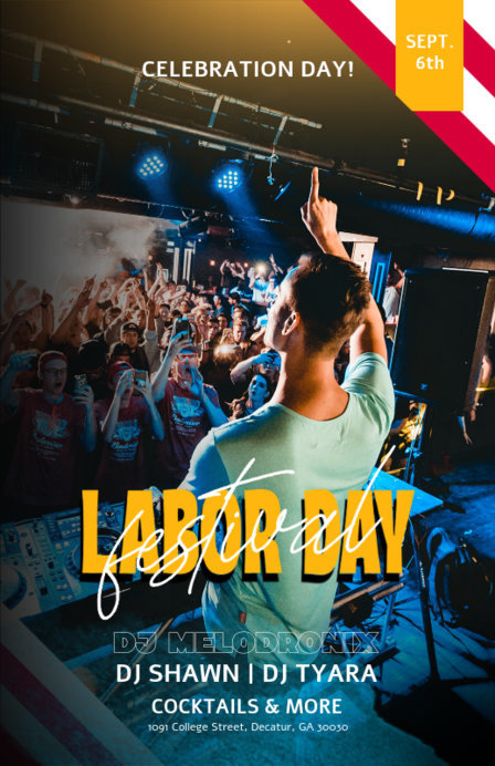 Placeit - Online Flyer Creator to Promote a Labor Day Festival