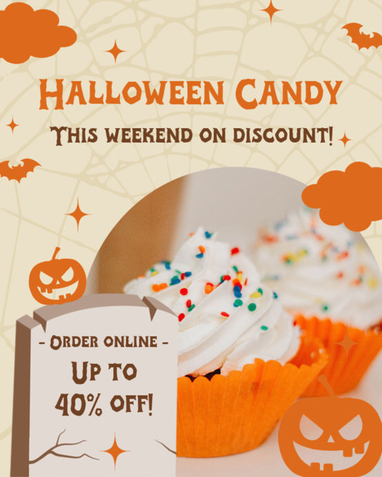 Placeit - Instagram Post Template for a Candy Store's Halloween Sale