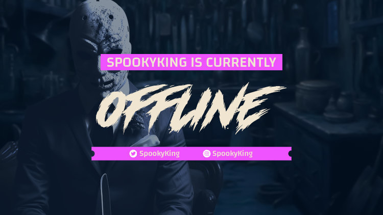Placeit - Halloween Twitch Offline Banner Generator Featuring a Horror ...