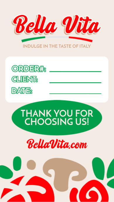 Placeit - Takeout Label Maker for an Italian Food Place