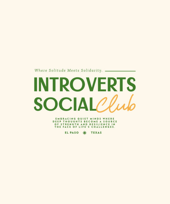 Placeit - Retro T-Shirt Design Generator for an Introverts' Social Club