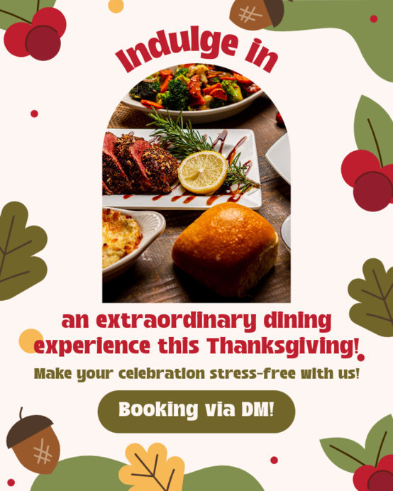 Placeit - Celebratory Instagram Post Template for a Friendsgiving Dinner