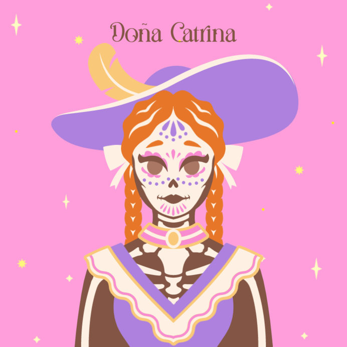 Placeit - Avatar Design Maker for Dia de Muertos Featuring a Catrina ...