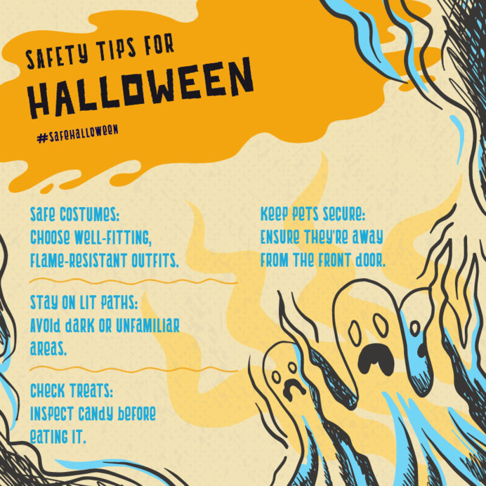 Placeit - Instagram Post Maker Featuring Illustrated Ghosts with Safety ...