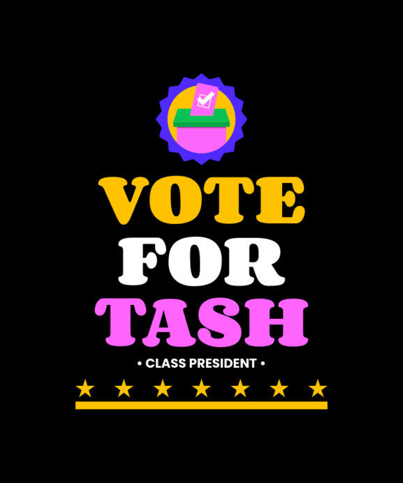 Placeit - T-Shirt Design Template with a Vote For Text in Bold Fonts ...