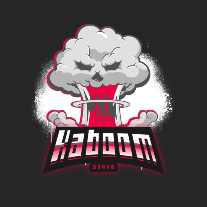 Placeit - Gaming Logo Generator Featuring an Atomic Explosion Cloud