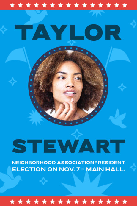 Placeit - Poster Design Template Featuring a Politician and a Voting ...