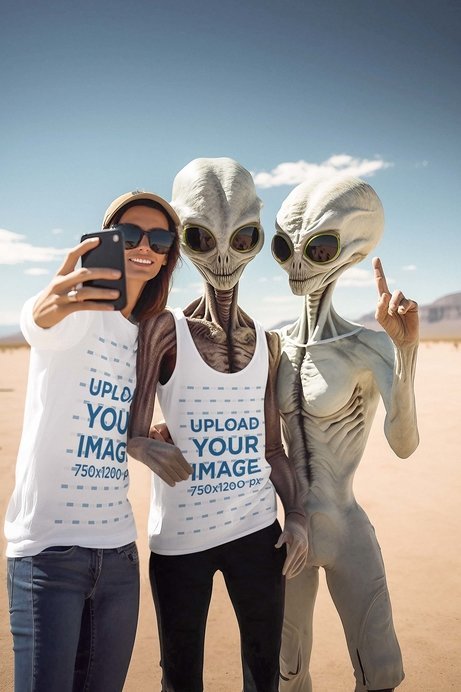 Placeit - AI-Generated Long Sleeve Tee and Tank Top Mockup of a Person ...