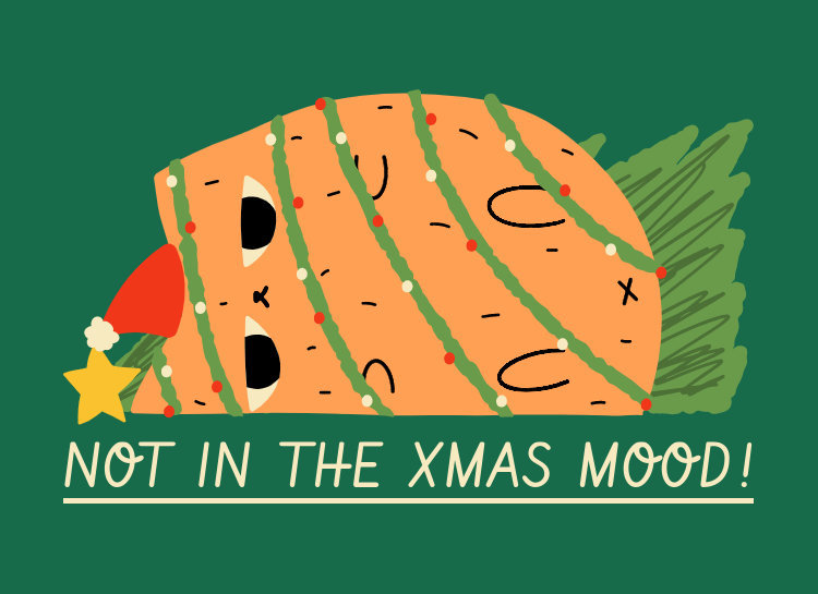 Placeit - Anti-Christmas Greeting Card Maker Featuring a Cat Graphic