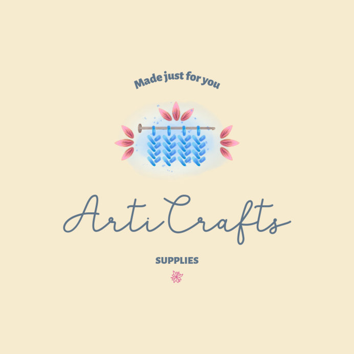 Placeit - Arts and Crafts Store Logo Template with Watercolor Flower Petals