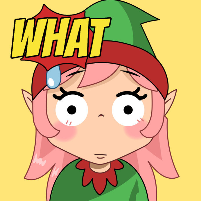 Placeit - Twitch Emote Template with a Cute Elf Coming out of a Gift Box