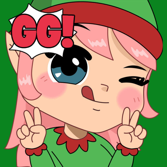 Placeit - Twitch Emote Maker Featuring a Christmas Elf Winking Her Eye