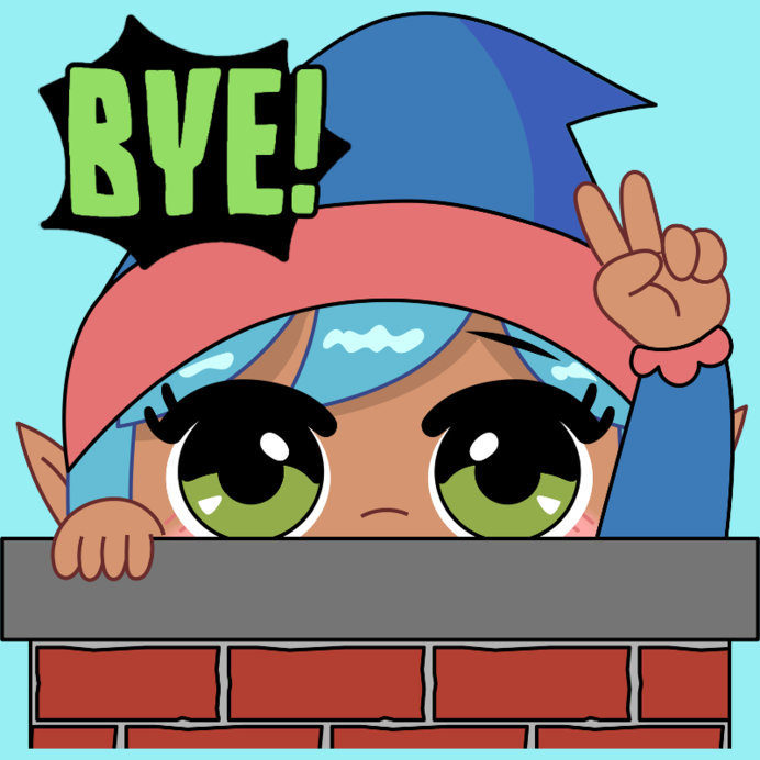Placeit - Twitch Emote Template Featuring a Christmas Elf Saying Goodbye