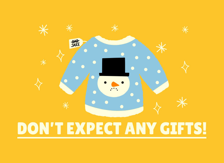 Placeit - Greeting Card Template With an Ironic Anti-Christmas Message