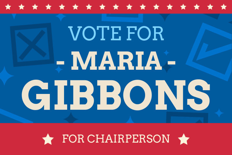 Placeit - Candidate-Themed Yard Sign Template to Vote for Chairperson