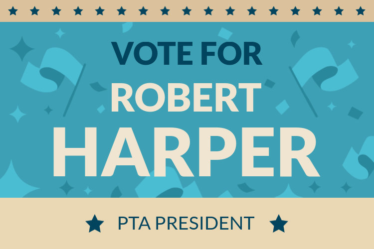 Placeit - Yard Sign Generator for a PTA President Electoral Campaign