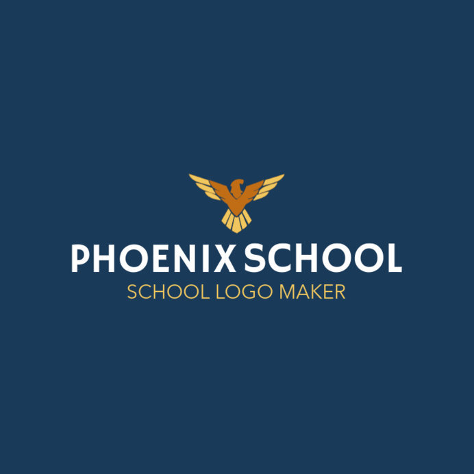 Placeit - School Logo Maker with Phoenix Icon
