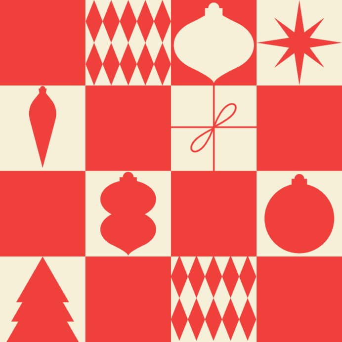 Placeit - Print Pattern Design Maker With Christmas Ornament Graphics