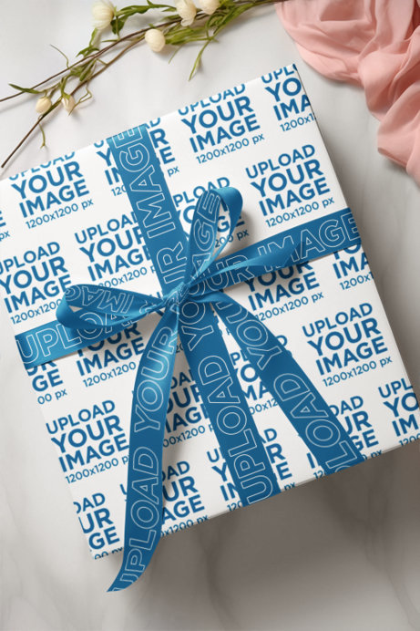 Placeit - AI-Generated Mockup Featuring a Gift Covered in Wrapping ...