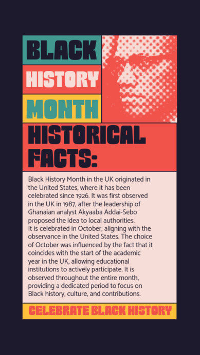 Placeit - Infographic Instagram Story Template With Black History Month ...