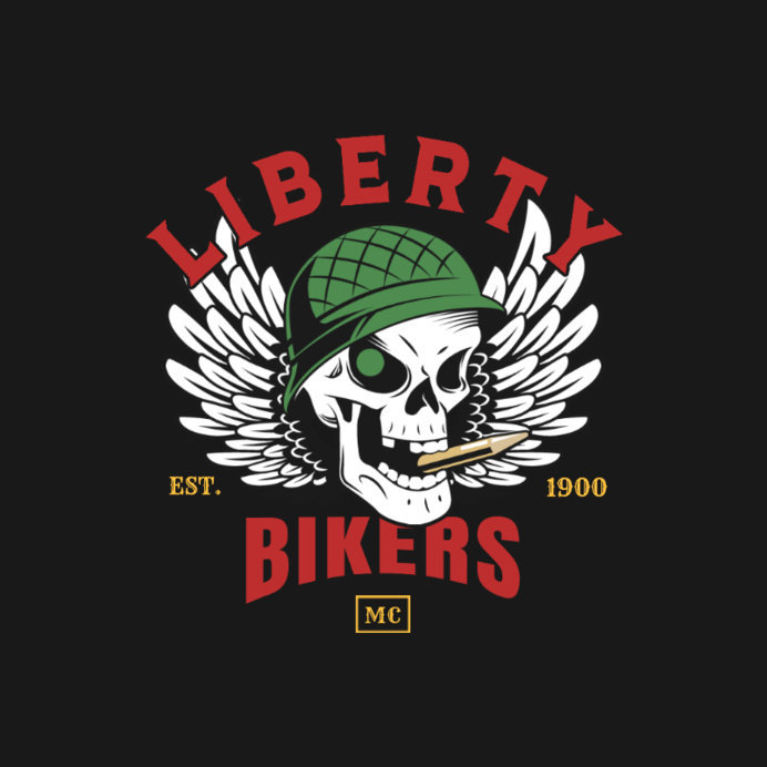 Placeit - Chopper Logo Template With a Skull Illustration for a Veteran ...