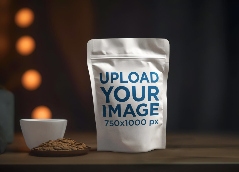 Placeit - AI-Created Mockup Featuring a Customizable Doypack in a ...