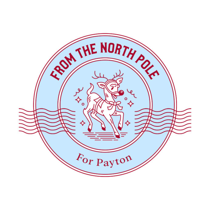 Placeit - Sticker Design Generator Featuring a Retro Rudolph The ...